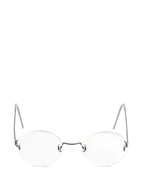 LINDBERG Rimless Round-frame Eyeglasses - Silver