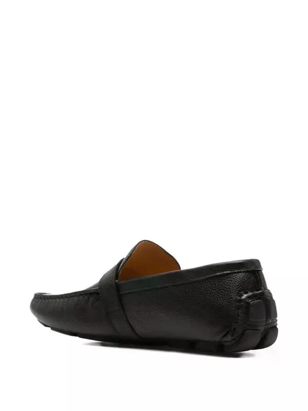 SERGIO MORETTI FIRENZE Pebbled Leather Loafers