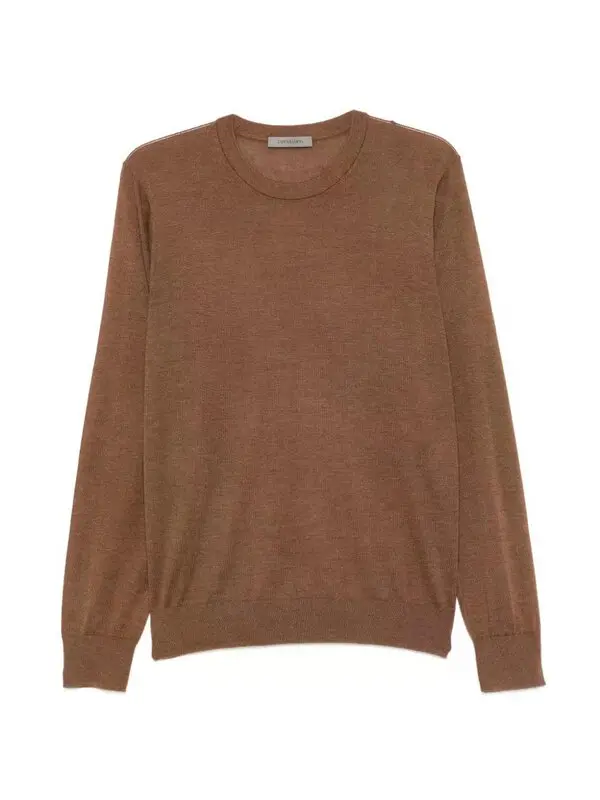 Corneliani Long Sleeve Crew Neck Sweater