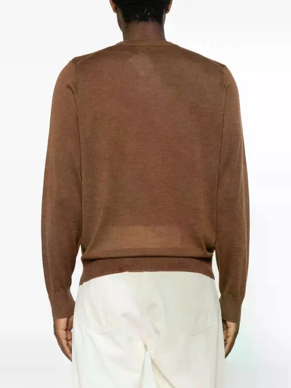 Corneliani Long Sleeve Crew Neck Sweater