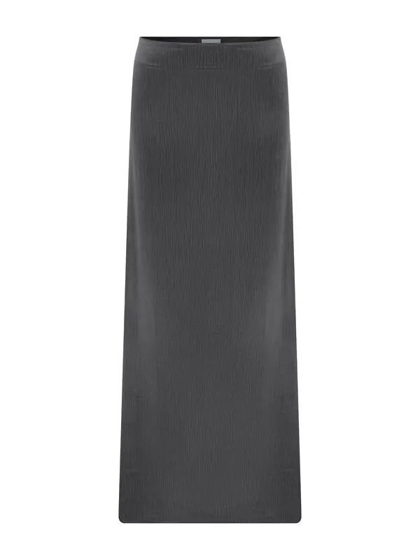 CANSU XI Soleil Maxi Skirt Vegan Silk - Grey