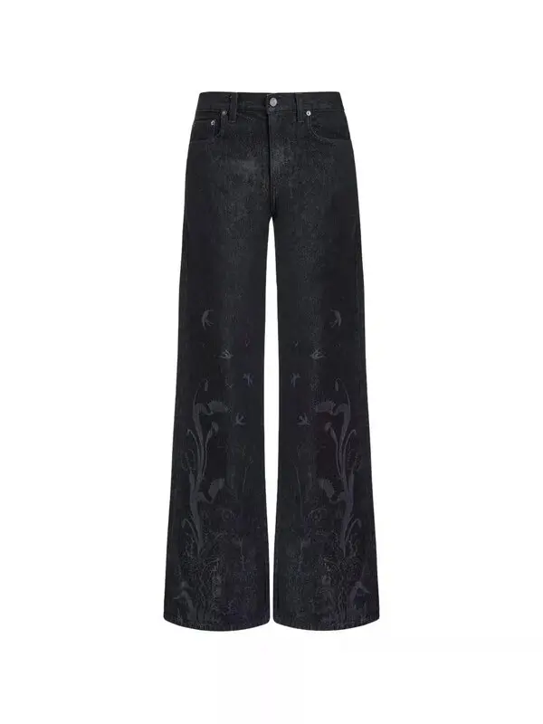 CONTESSA MILLS Tarot Floral-print Jeans - Blue