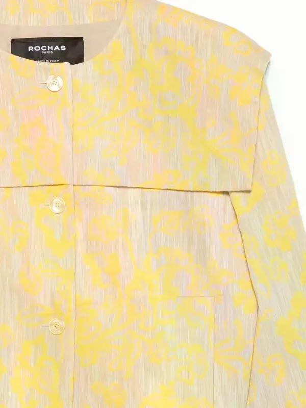 Rochas Floral Jacquard Cropped Jacket