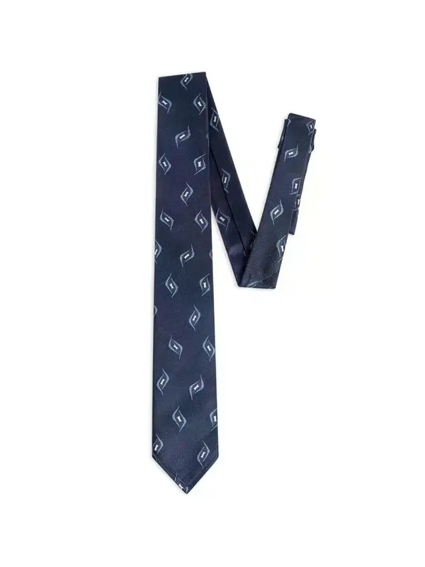Dsquared2 Geometric Print Silk Tie - Blue