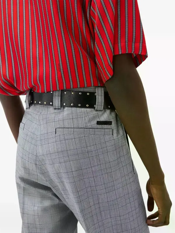 Versace Prince Of Wales Wool Trousers