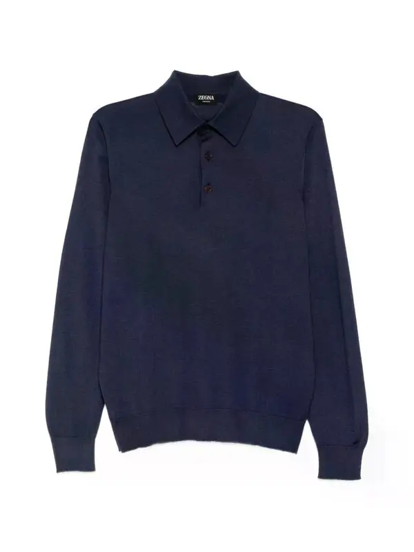Zegna Cashseta Polo Shirt - Blue
