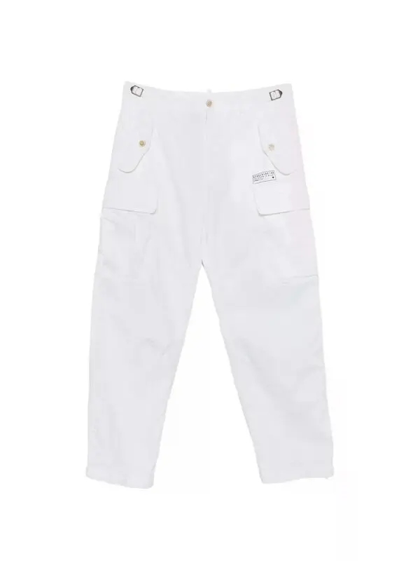 Dsquared2 Logo Patch Flap-pocket Trousers - White