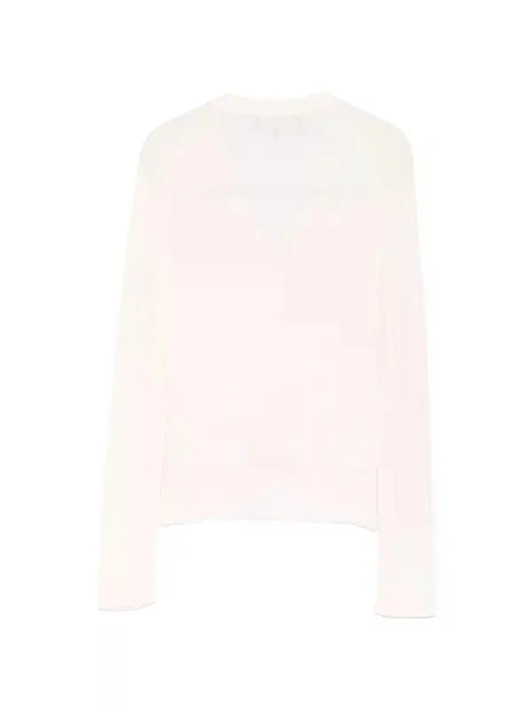 Rochas Ribbed Knit V-neck Cardigan