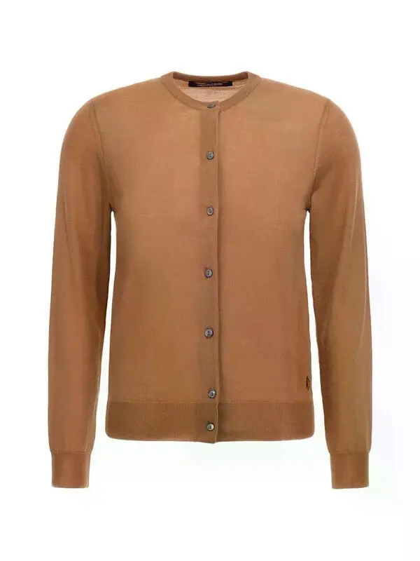 Roberto Cavalli Round Neck Wool Cardigan