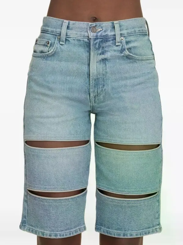 CONTESSA MILLS Arcana Leather-piped Shorts