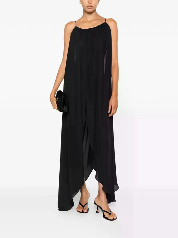 VESTIAIRE D'UN OISEAU LIBRE Draped Open Back Dress - Black