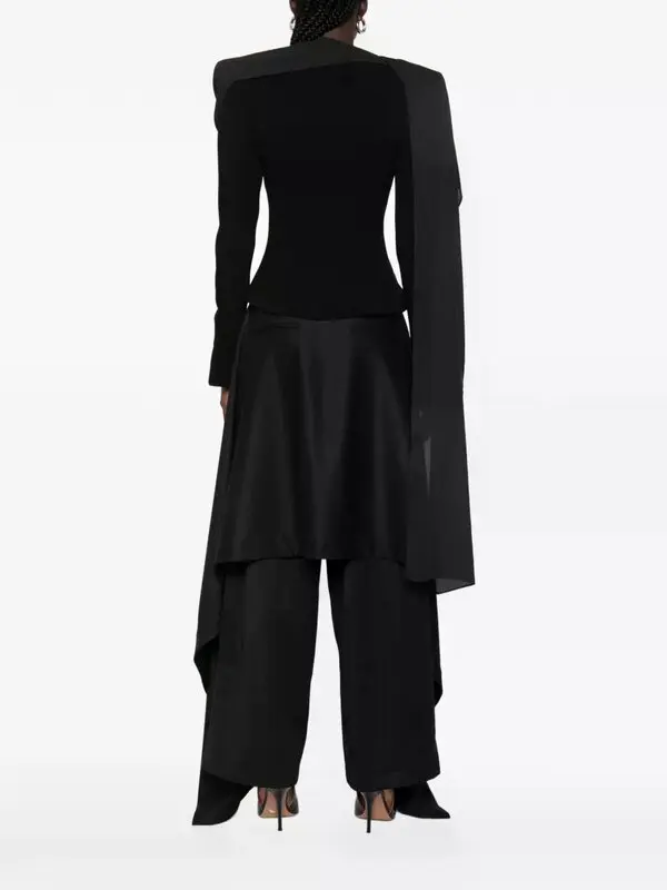 VESTIAIRE D'UN OISEAU LIBRE Draped Collar Bird-pin Jacket