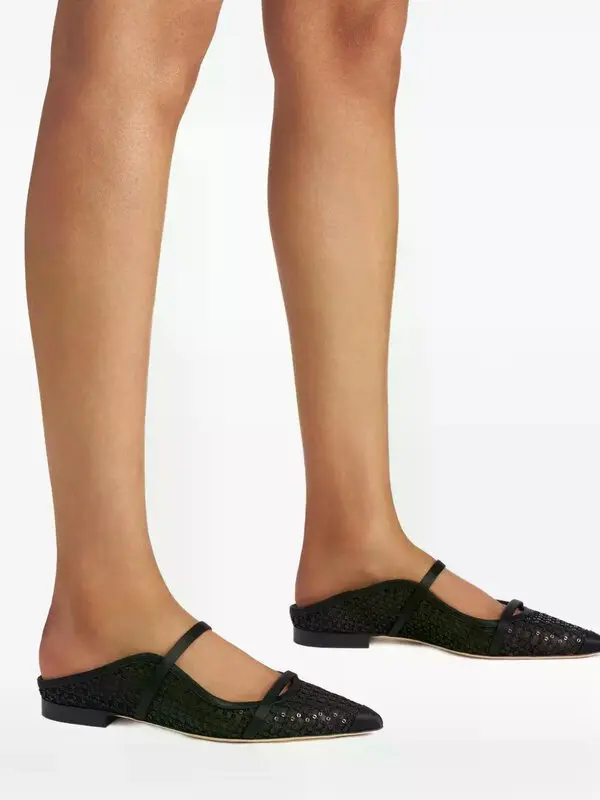 MALONE SOULIERS Maureen Sequin-embellished Mules