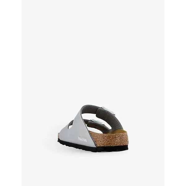 BIRKENSTOCK Arizona Two-strap Metallic Faux-leather Sandals - Silver