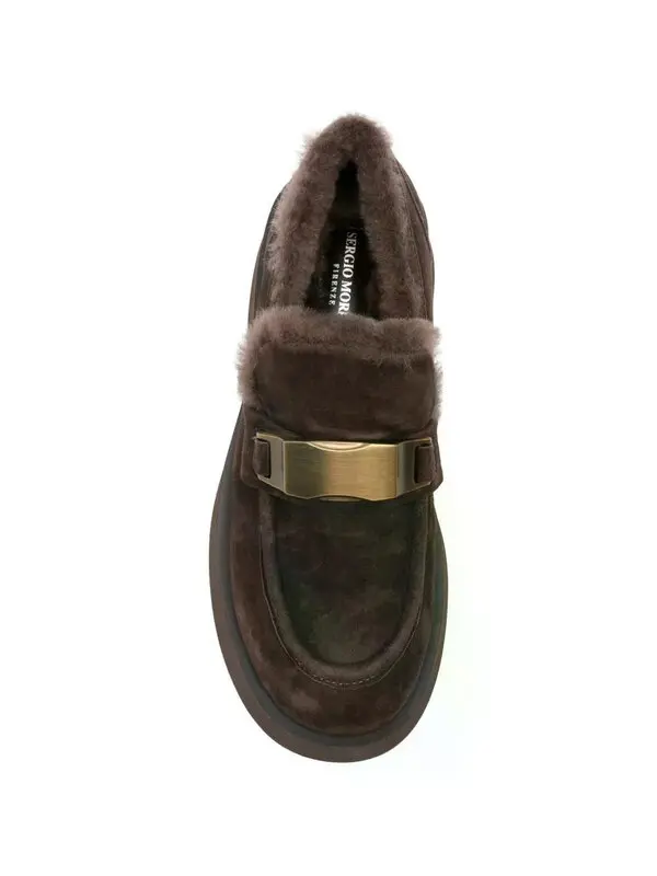 SERGIO MORETTI FIRENZE Shearling-lined Loafers