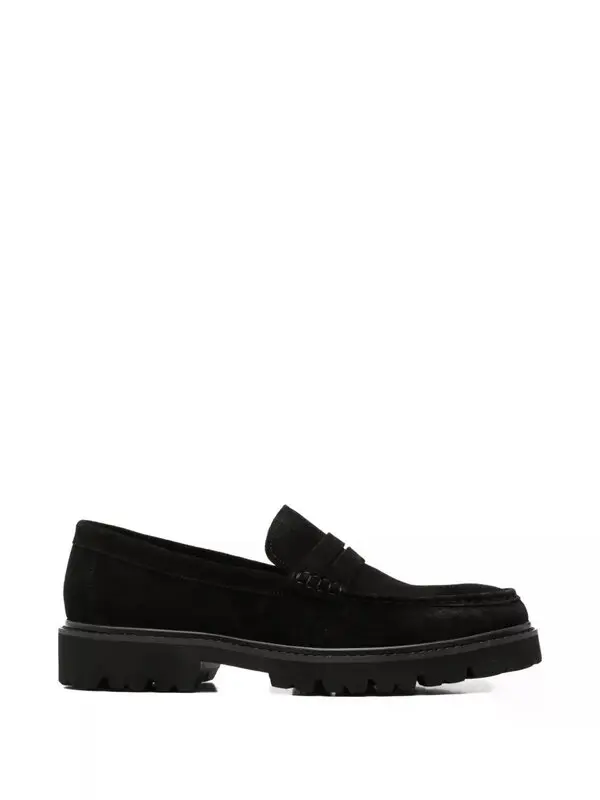 SERGIO MORETTI FIRENZE Chunky Sole Penny Loafers - Black