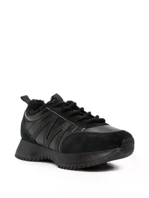 SERGIO MORETTI FIRENZE Shearling-lined Panelled Sneakers
