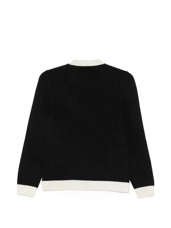 Rochas Intarsia "r" Contrast Trim Sweater