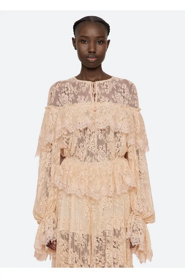 Sea Sharleen L/s Top - Yellow / Neutral