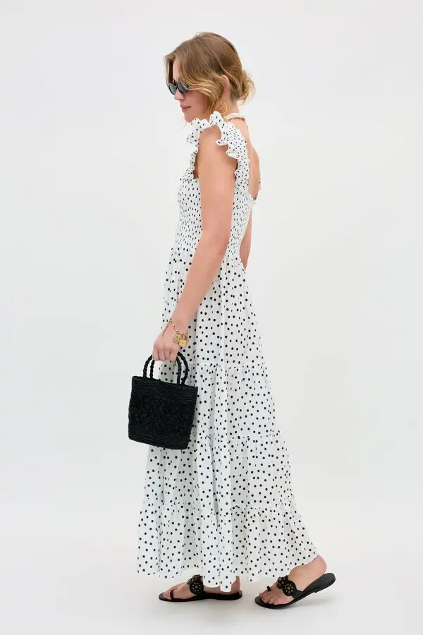 Rixo Kendall Bohemia Spot Ivory Regular Dress