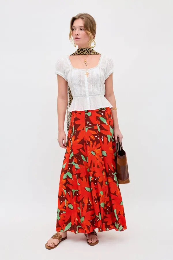 Rixo Billy Danish Floral Regular - Orange