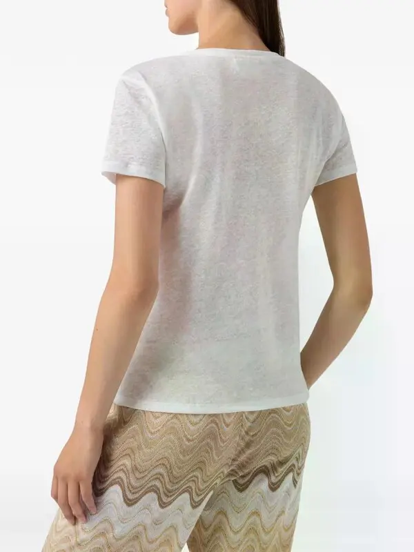 MC2 SAINT BARTH Eloise Linen T-shirt - White