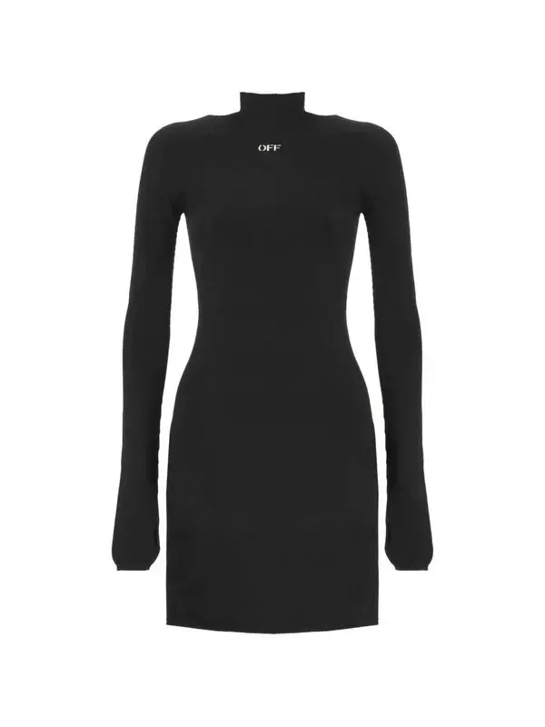 Off-White Logo Knit Mini Dress