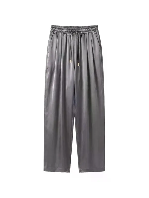 DANAMÉ Satin Drawstring Track Pants