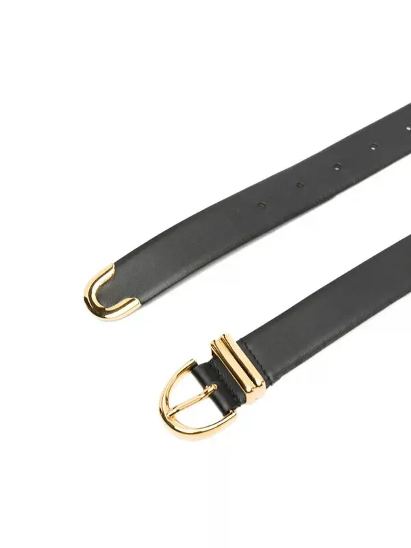 Khaite Bambi Leather Buckle Belt