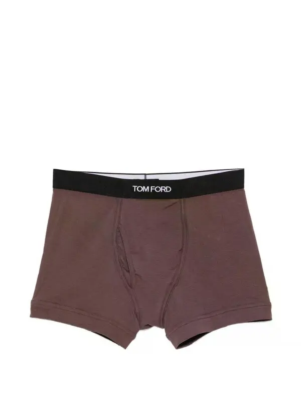 TOM FORD Logo-waistband Boxer Briefs - Brown