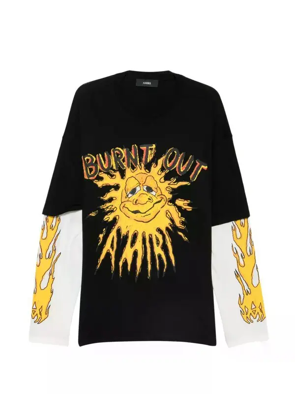 Amiri Burnt Out Lj T-shirt - Black