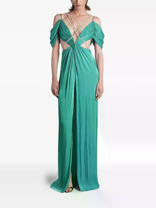 Costarellos Calina Maxi Dress - Green
