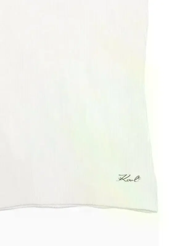 Karl Lagerfeld Ribbed Knit Chain-link Trim Top