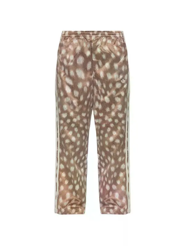 Adidas Animal Print Three-stripes Track Pants - Brown