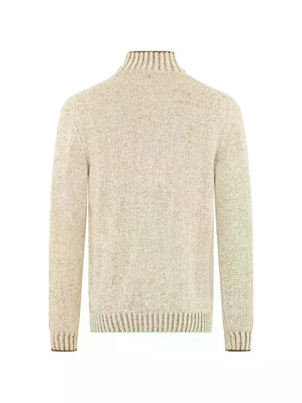 Fedeli Zip-up High-neck Cardigan