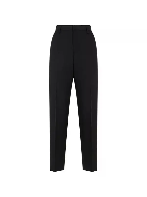 Moschino Straight-cut High-waisted Trousers - Black