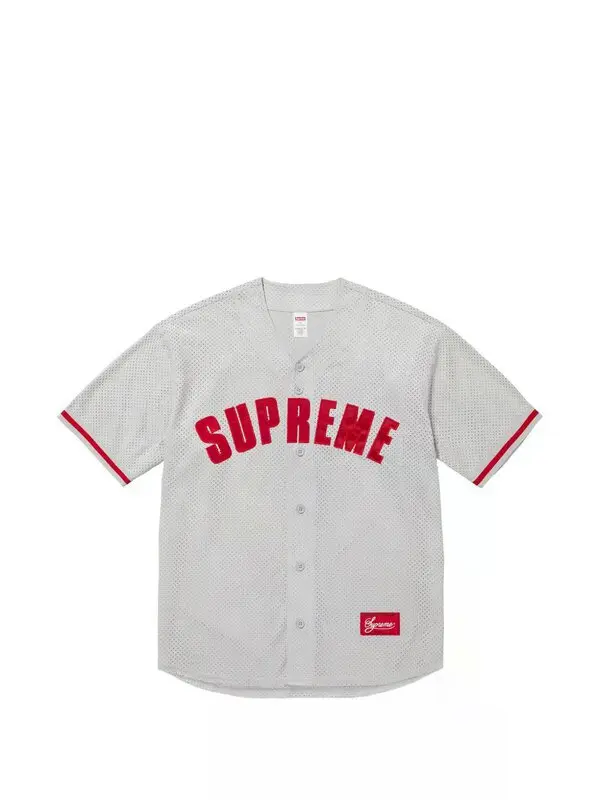 Supreme Mesh Logo-appliqué Baseball Jersey