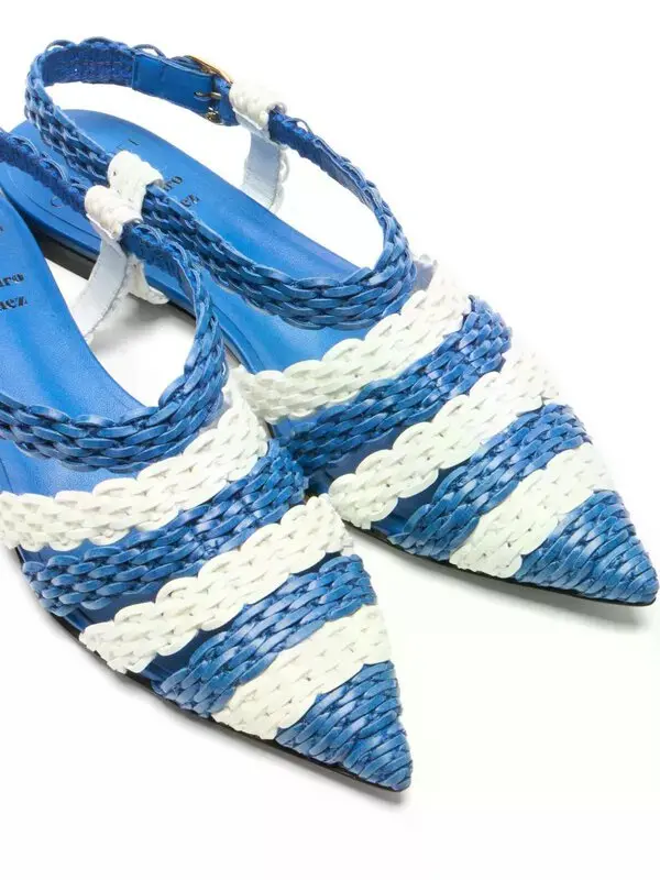 Casadei Woven Slingback Flats
