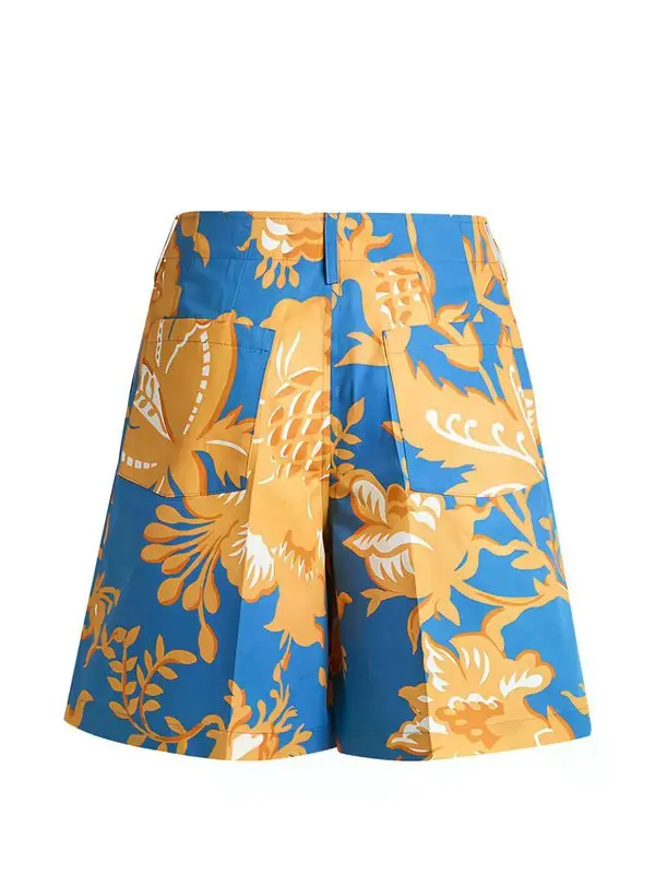 Etro Floral Print Pleated Shorts
