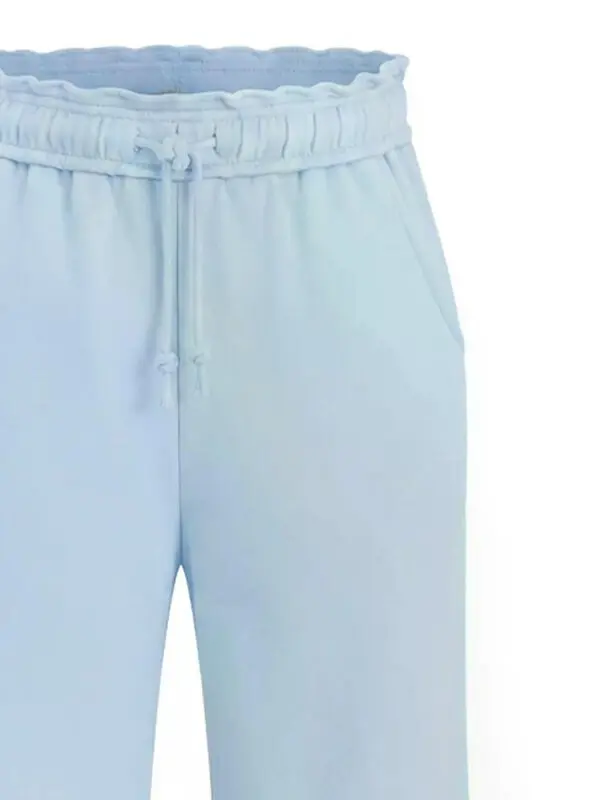 OCEAN DRIVE Fleece Track Pants With Ruffle Trim - Blue