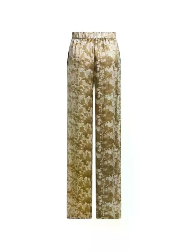 COLLINI MILANO Abstract Print Wide-leg Trousers