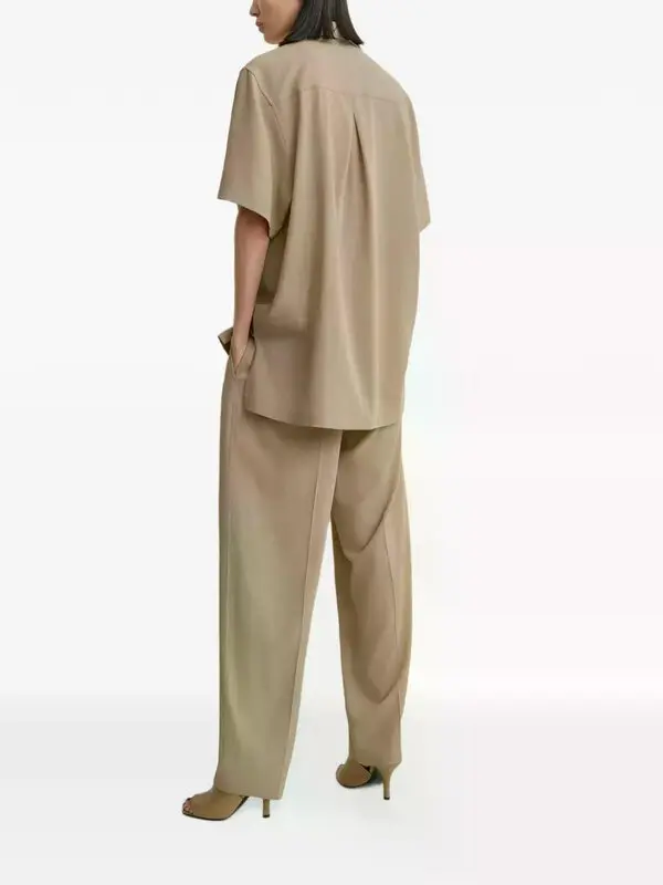 TOTEME Short Sleeve Polo Top - Neutrals