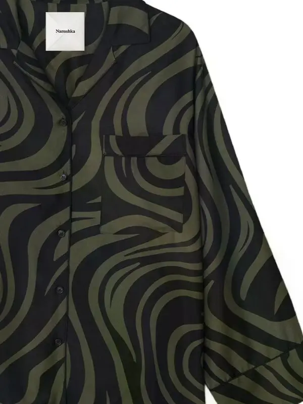 Nanushka Tinsley Swirl-print Shirt
