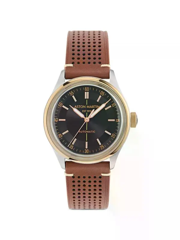 ASTON MARTIN WATCHES Perforated Leather 42mm Watch