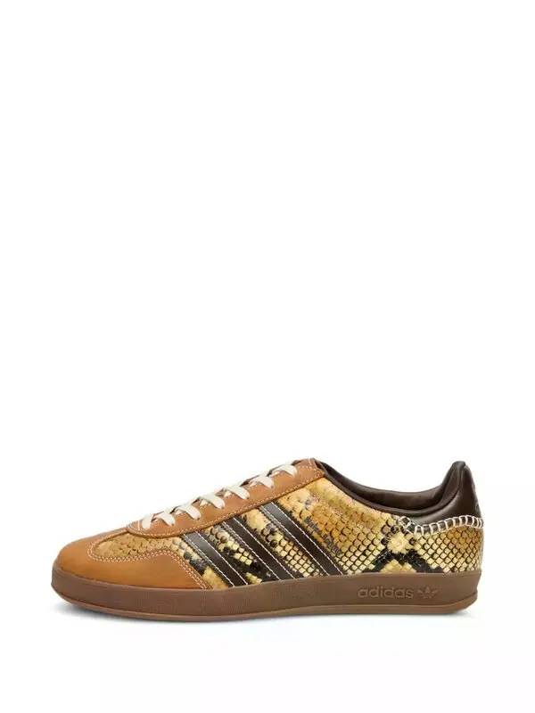 WALES BONNER X Adidas Originals Gazelle Snake-embossed Leather Sneakers - Brown