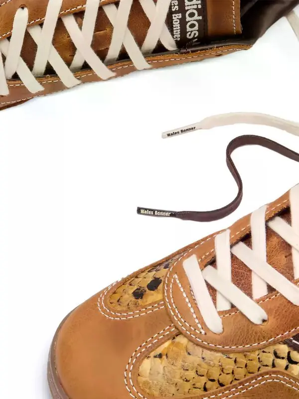 WALES BONNER X Adidas Originals Gazelle Snake-embossed Leather Sneakers