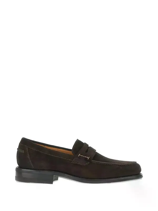 LOAKE Suede Penny Loafers - Brown