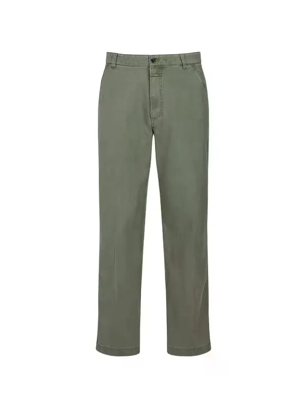 Closed Straight-leg Button-fastening Trousers