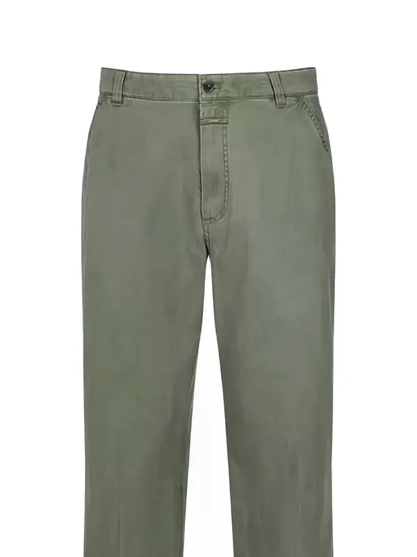 Closed Straight-leg Button-fastening Trousers