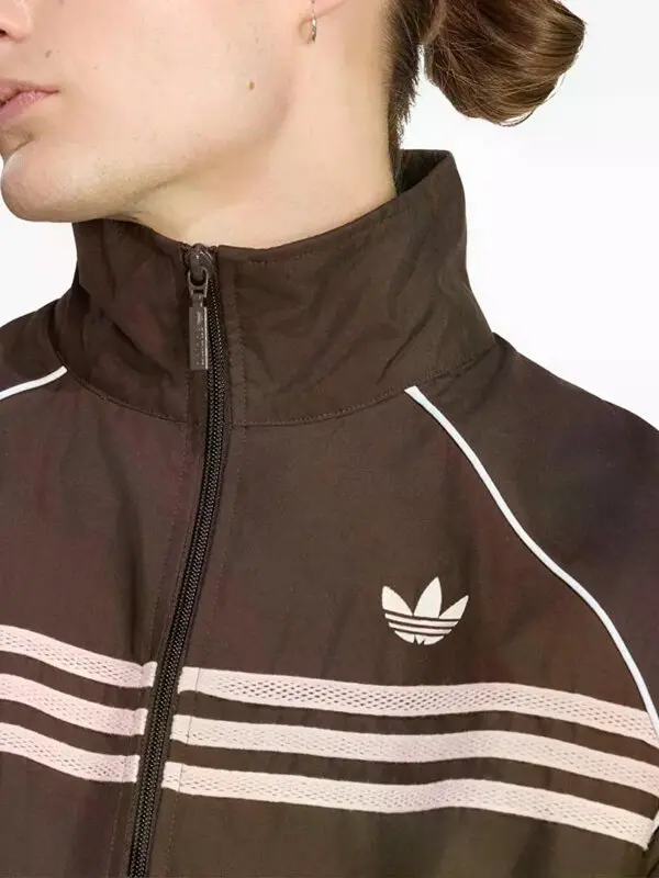 Adidas Striped Raglan-sleeve Track Jacket